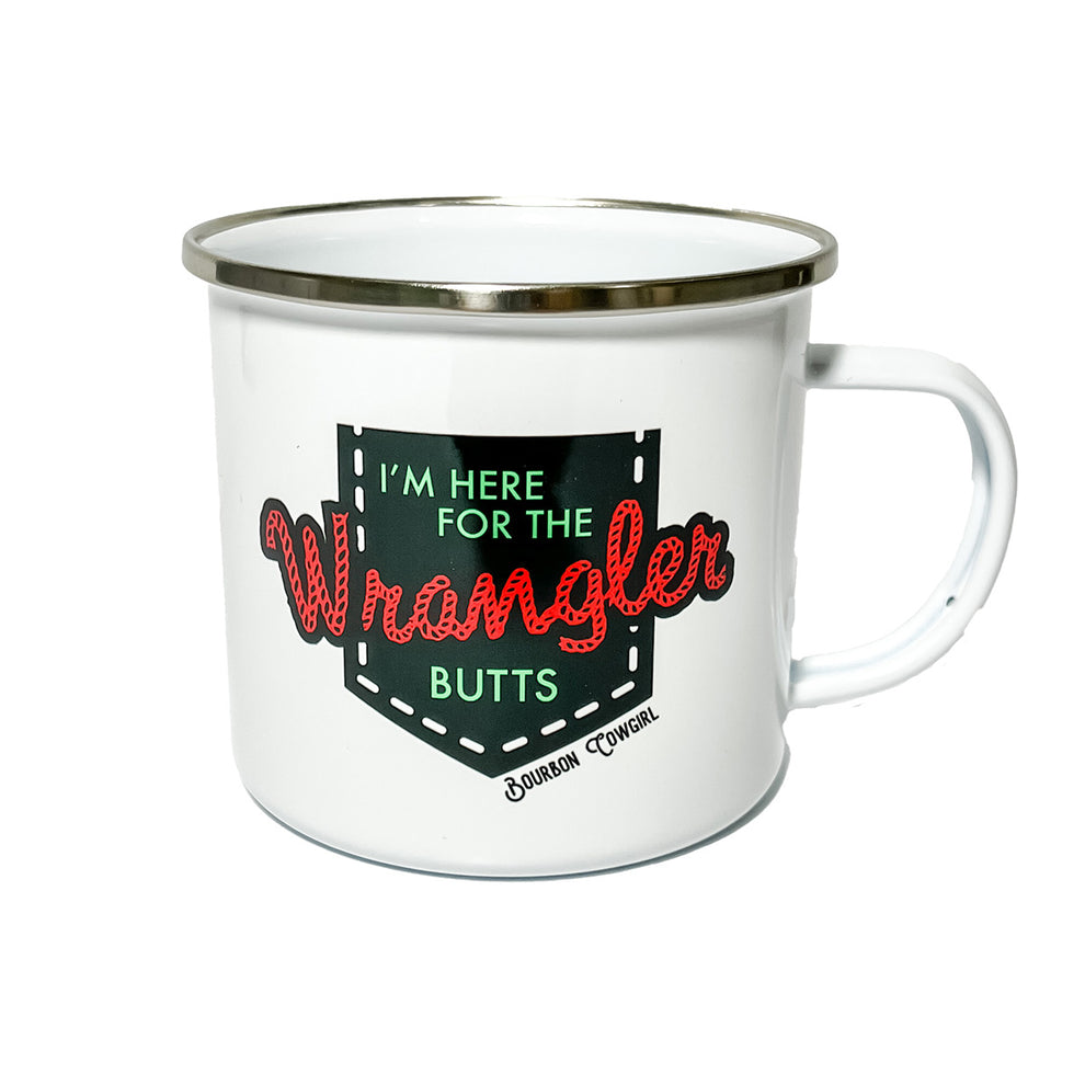 Campfire Mug with Wrangler Butts Design
